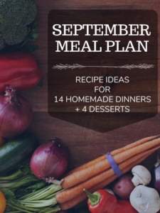 September Meal Plan - My Homemade Roots