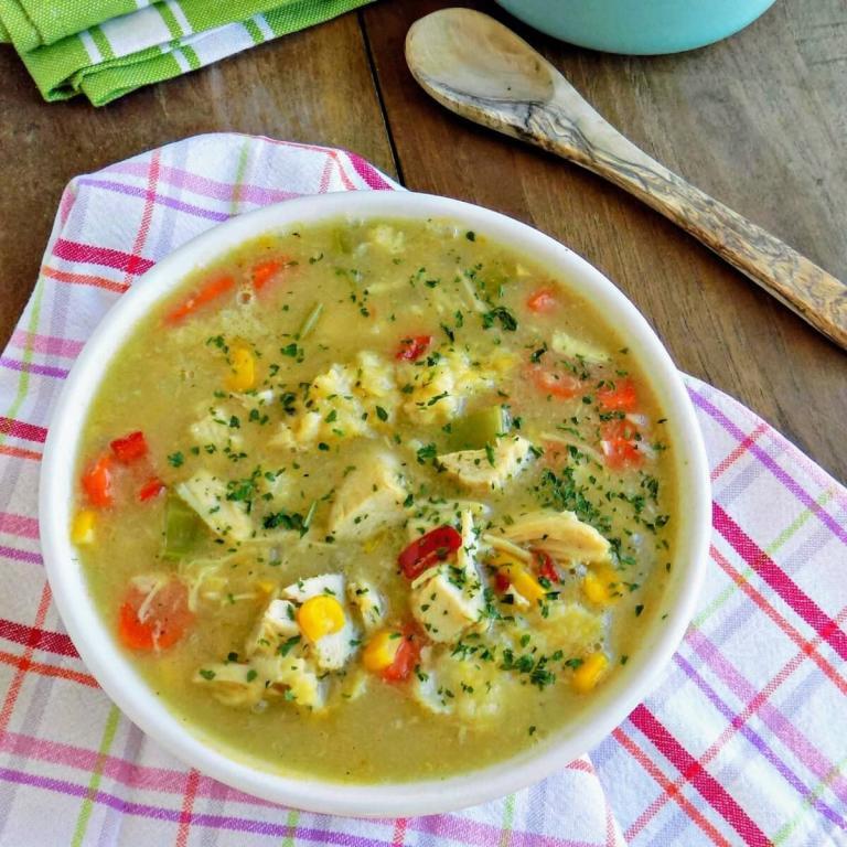 Pennsylvania Dutch Chicken Corn Soup with Rivels - My Homemade Roots